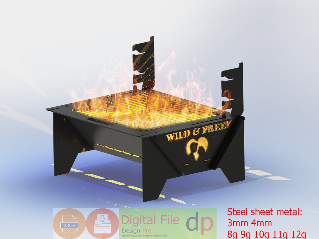 Fire Pit Dxf Files,fire Pit Portable,diy Fire Pit, BBQ Dxf Files for ...