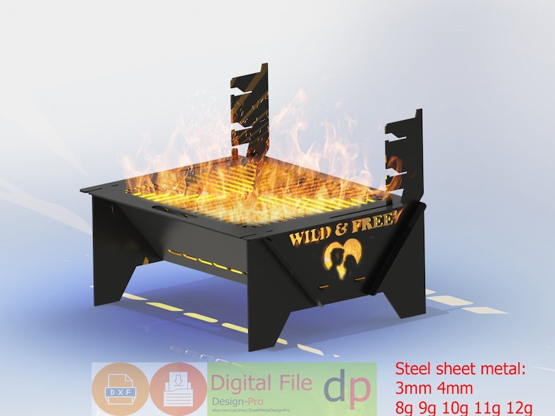 Fire Pit Dxf Files,fire Pit Portable,diy Fire Pit, BBQ Dxf Files for ...