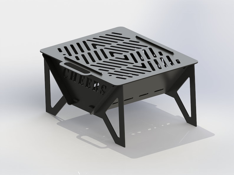 Flat Pack Grill, DXF Files for Plasma, Laser Cut, CNC, Fire Pit ...