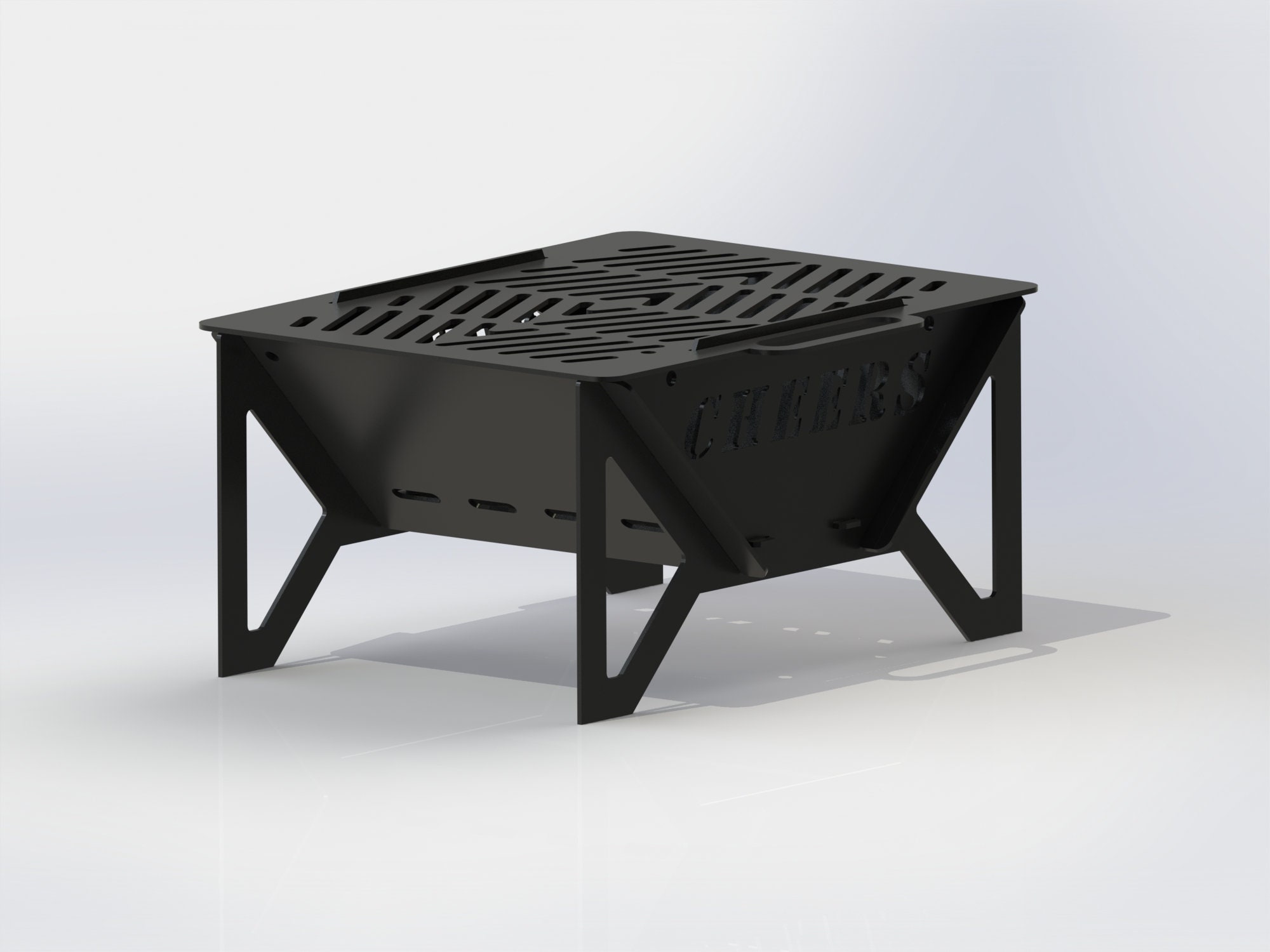 Flat Pack Grill, DXF Files for Plasma, Laser Cut, CNC, Fire Pit ...