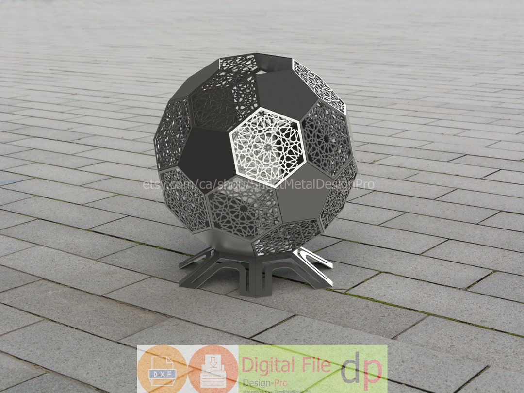 Ball Fire Pit DXF Files for Plasma, Laser Cutting, CNC. Portable Fire ...