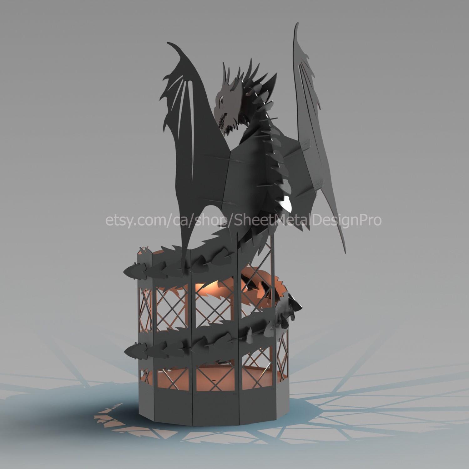 Dragon Fire Pit DXF Files for Plasma, Laser Cutting, CNC. Portable Fire ...