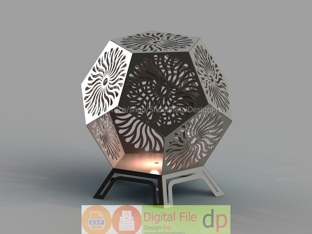 Ball Fire Pit DXF Files for Plasma, Laser Cutting, CNC. Portable Fire ...