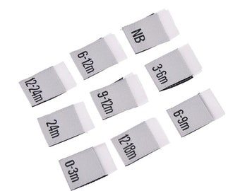 Kids Clothing Size Tags - Etsy