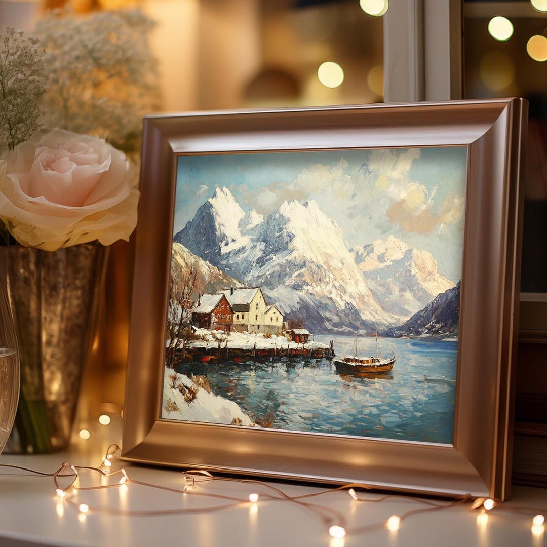 Fjords Wall Art, Norway Art, Mountain Landscape Downloadable Artwork ...
