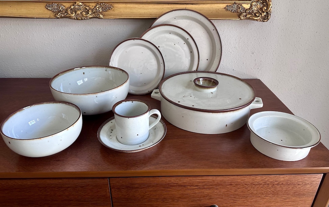 1970s Dansk Brown Mist Collection Dinnerware Set, Niels Refsgaard ...