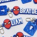 Personalized Spiderman Keychain / Keyring / Bag Charm / Name Tag - 3D ...