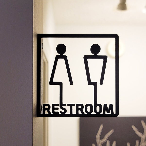 Restroom Sign - Etsy