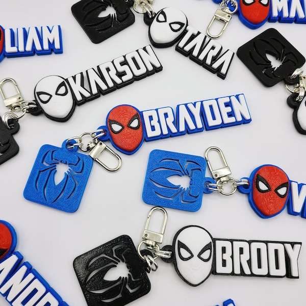 Spiderman Name Tags - Etsy