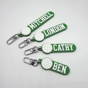 Golf Ball Personalized Keychain / Keyring / Bag Tag / Name Tag - 3D ...