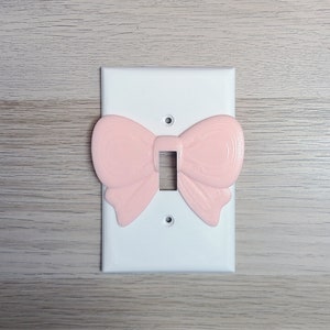 Baby Pink Bow Switch Plate Cover 3D Printed Plastic (1-gang) - B Type ...