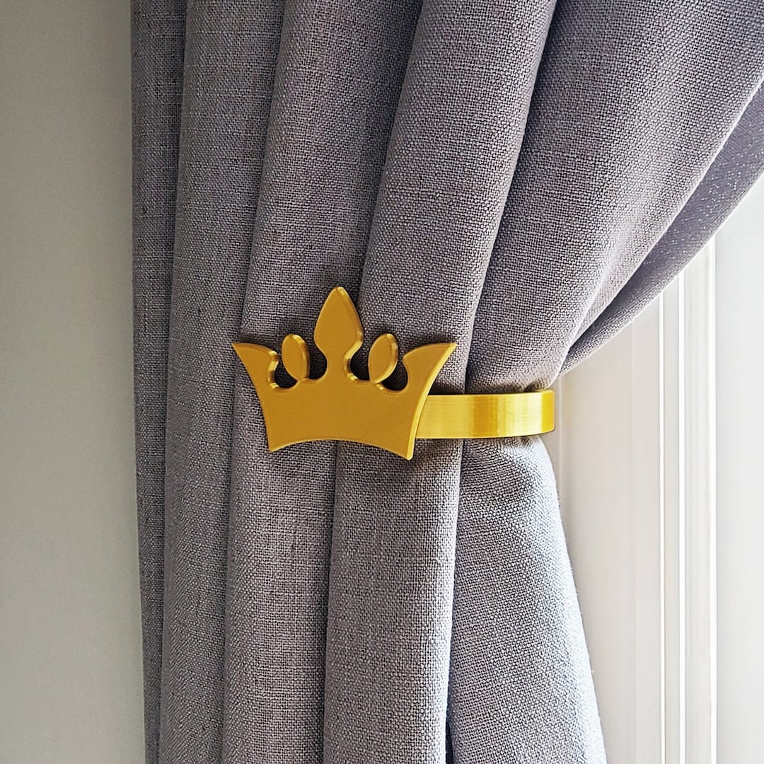 Replaceable Tiara Crown Curtain Holdbacks/tiebacks 3D Printed Plastic ...