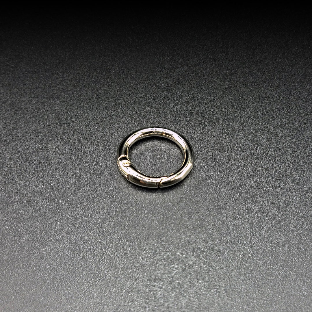 Silver O Ring Clip / Round Carabiner Clip for Keychain / Keyring 25mm ...