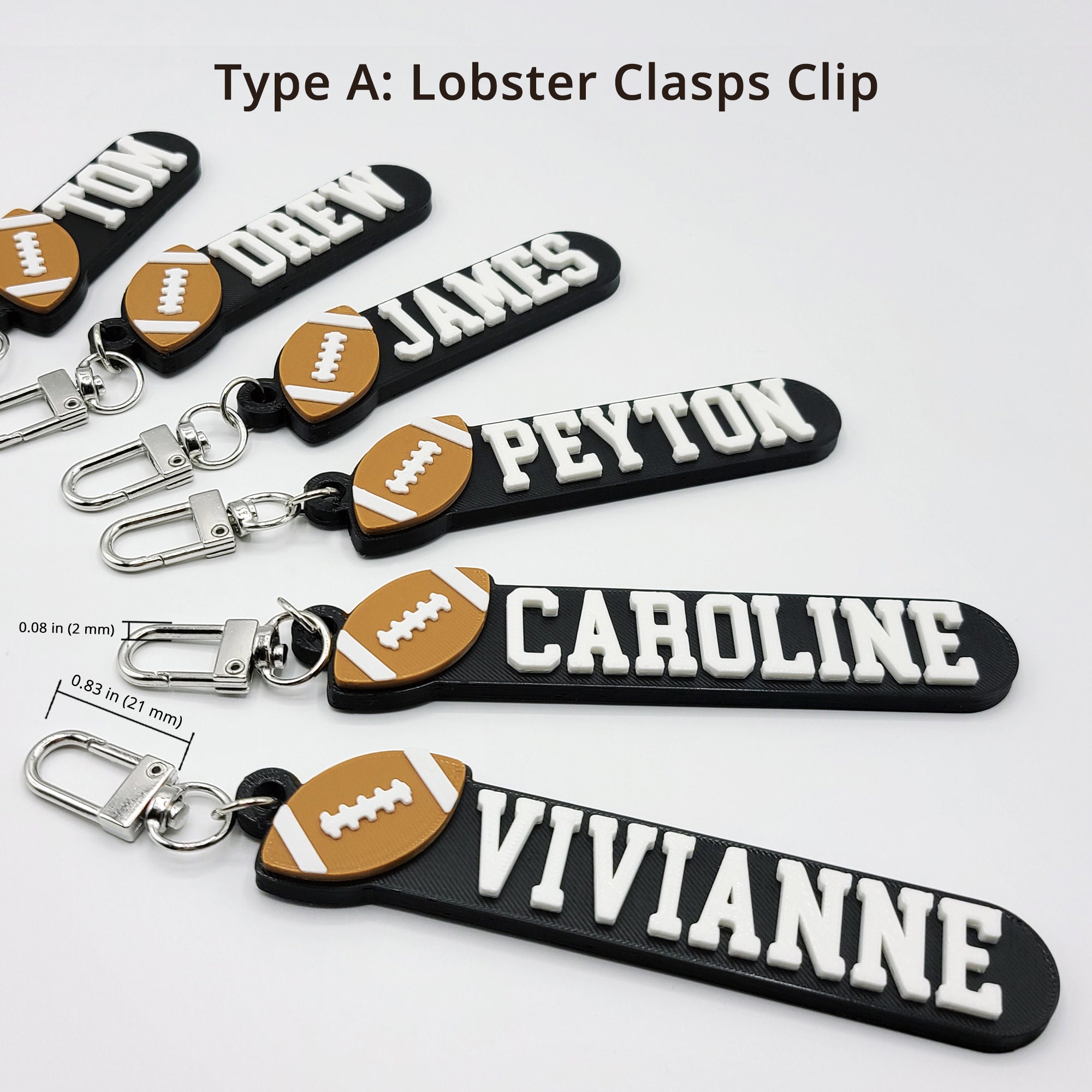 American Football Personalized Keychain / Keyring / Bag Tag / - Etsy