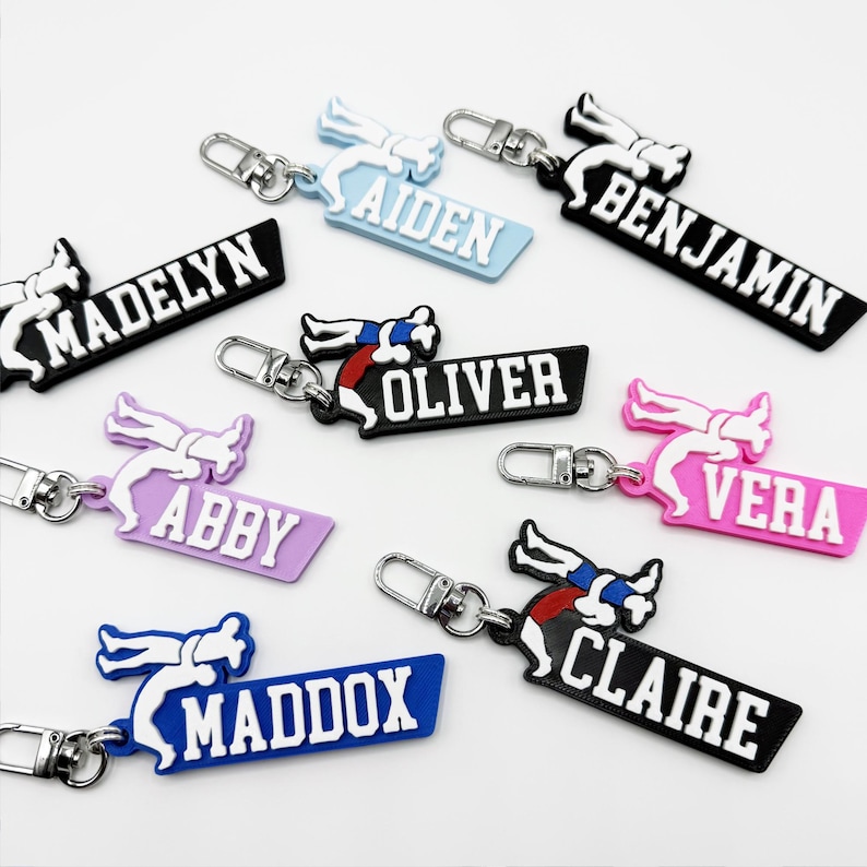 Wrestling Wrestler Personalized Keychain / Keyring / Bag Tag / Name Tag ...