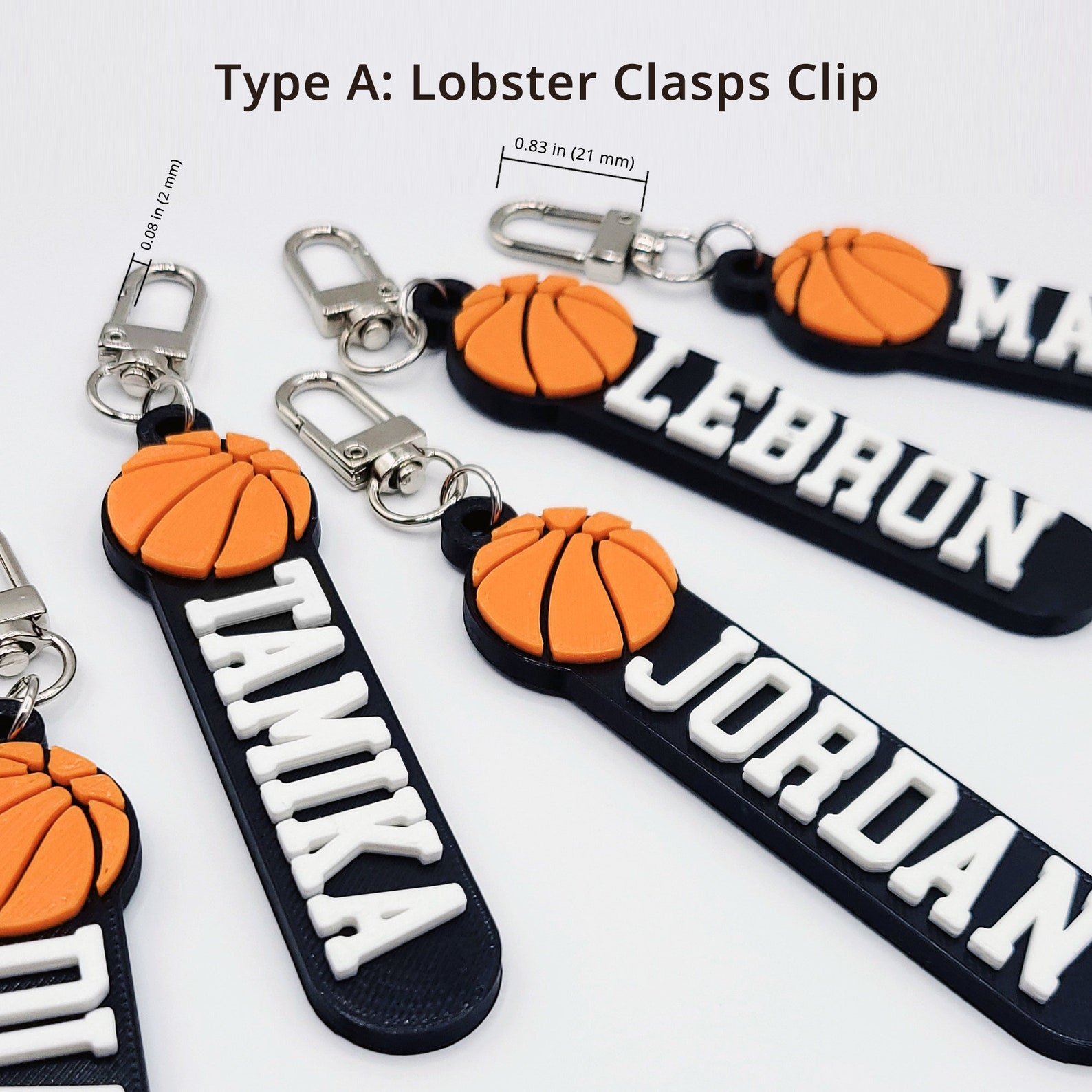 Basketball Personalized Keychain / Keyring / Bag Tag / Name - Etsy
