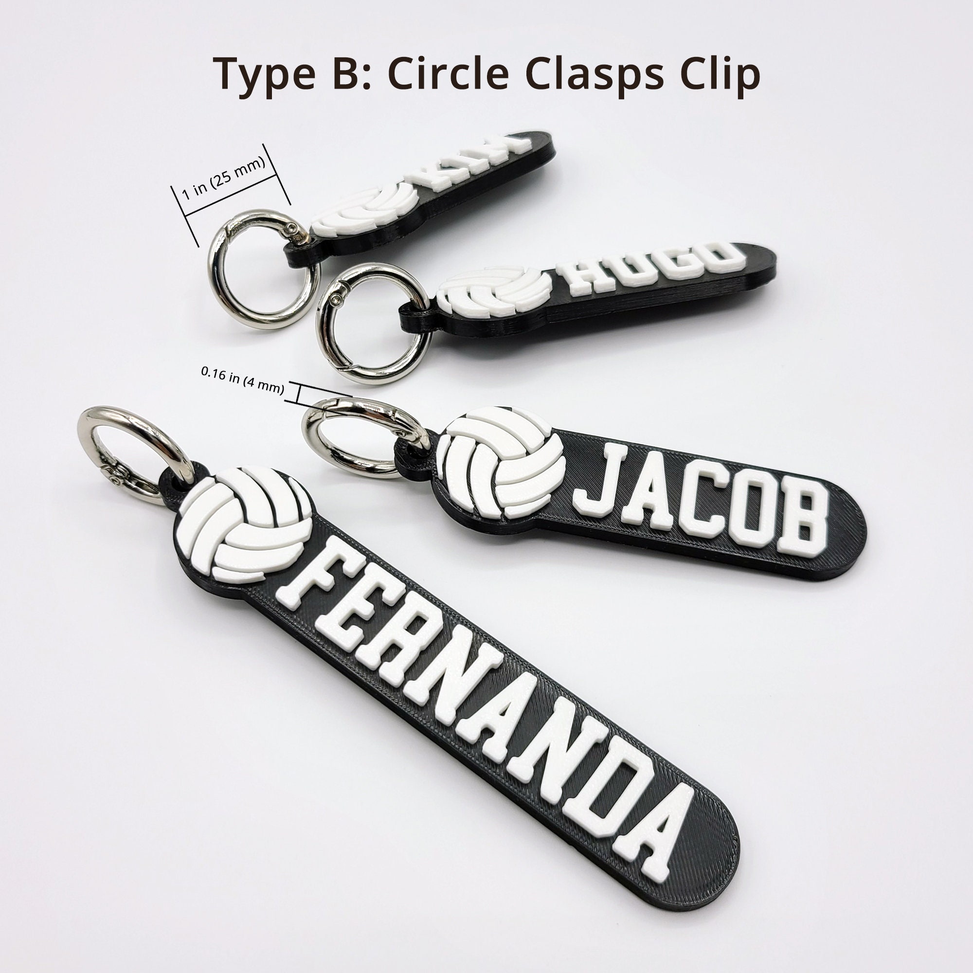 Volleyball Personalized Keychain / Keyring / Bag Tag / Name - Etsy