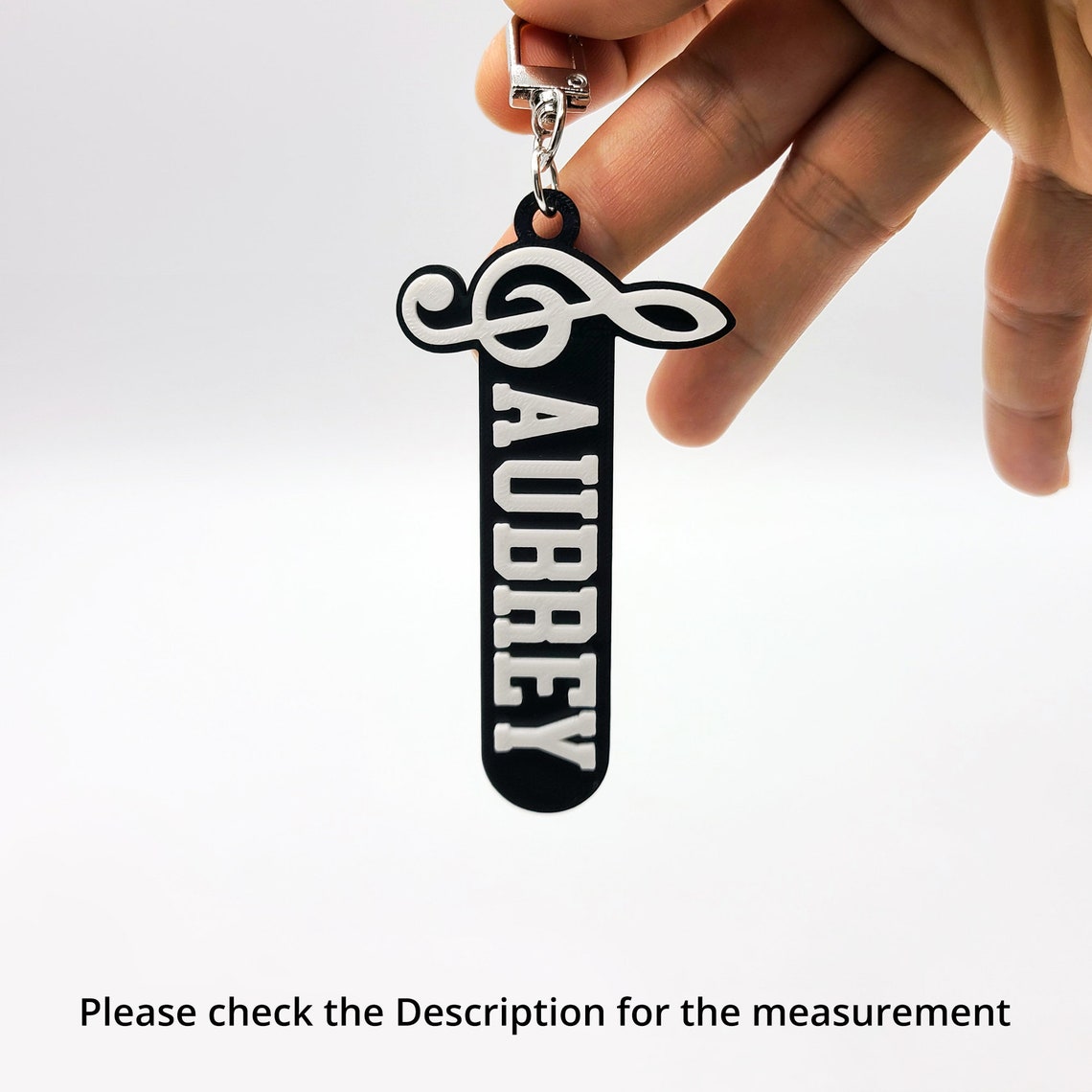 Treble Clef Music Personalized Keychain / Keyring / Bag Tag / Name Tag ...