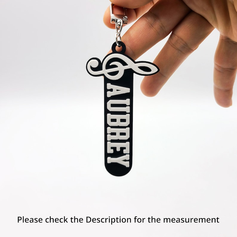Treble Clef Music Personalized Keychain / Keyring / Bag Tag / Name Tag ...