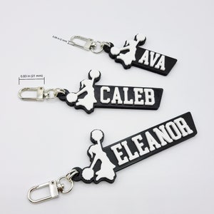 Cheerleader Cheerleading Personalized Keychain / Keyring / Bag Tag ...