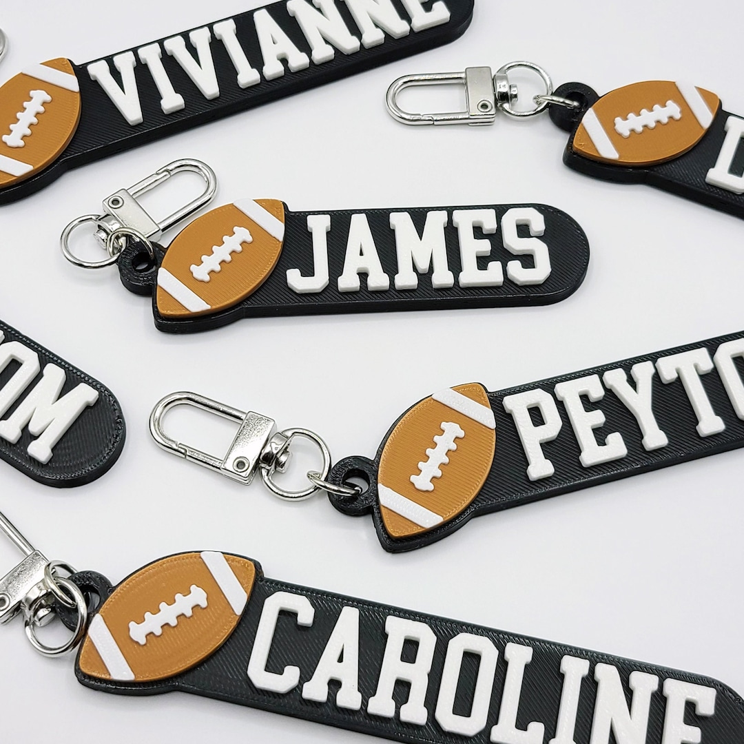American Football Personalized Keychain / Keyring / Bag Tag / Name Tag ...