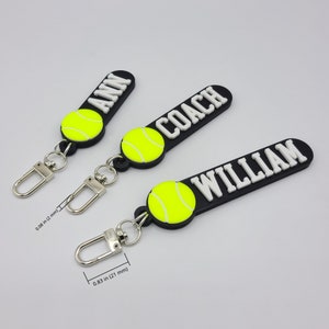 Tennis Ball Personalized Keychain / Keyring / Bag Tag / Name Tag - 3D ...