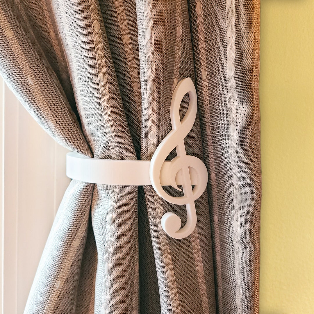 Replaceable Treble Clef Shape Curtain Holdbacks/tiebacks 3D Printed ...