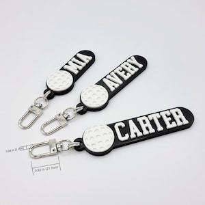 Golf Ball Personalized Keychain / Keyring / Bag Tag / Name Tag - 3D ...