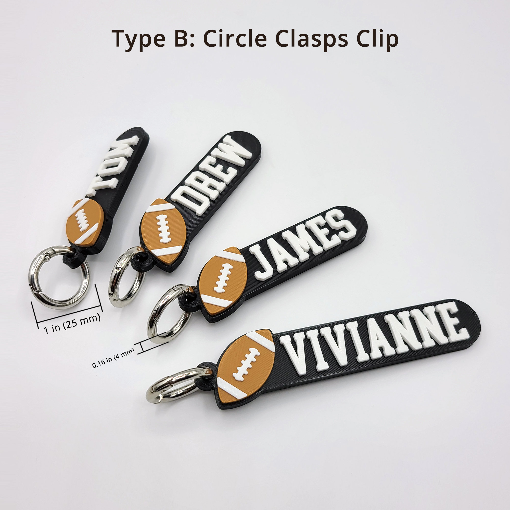 American Football Personalized Keychain / Keyring / Bag Tag / - Etsy