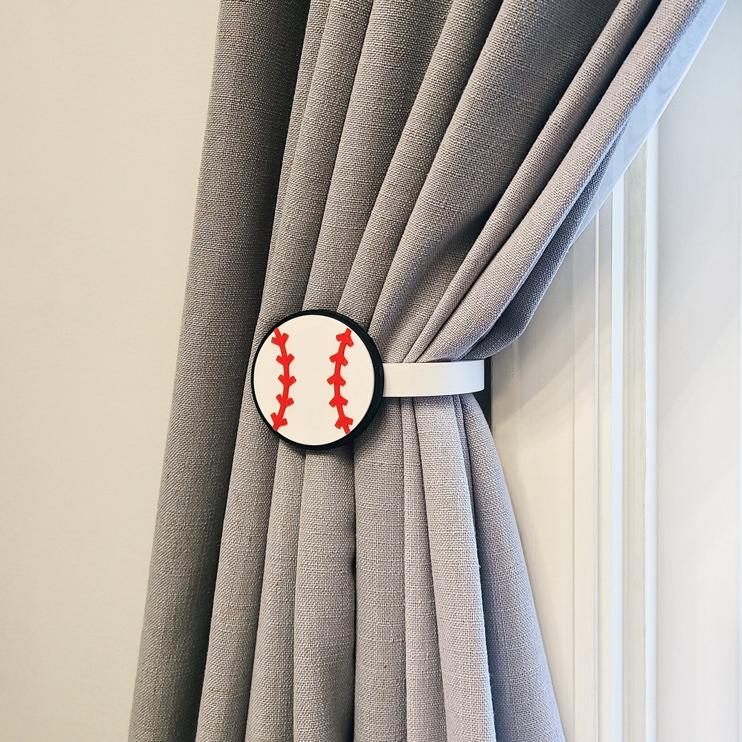 Baseball Curtain Holdbacks/tiebacks 3D Printed Plastic set of 2 - Etsy
