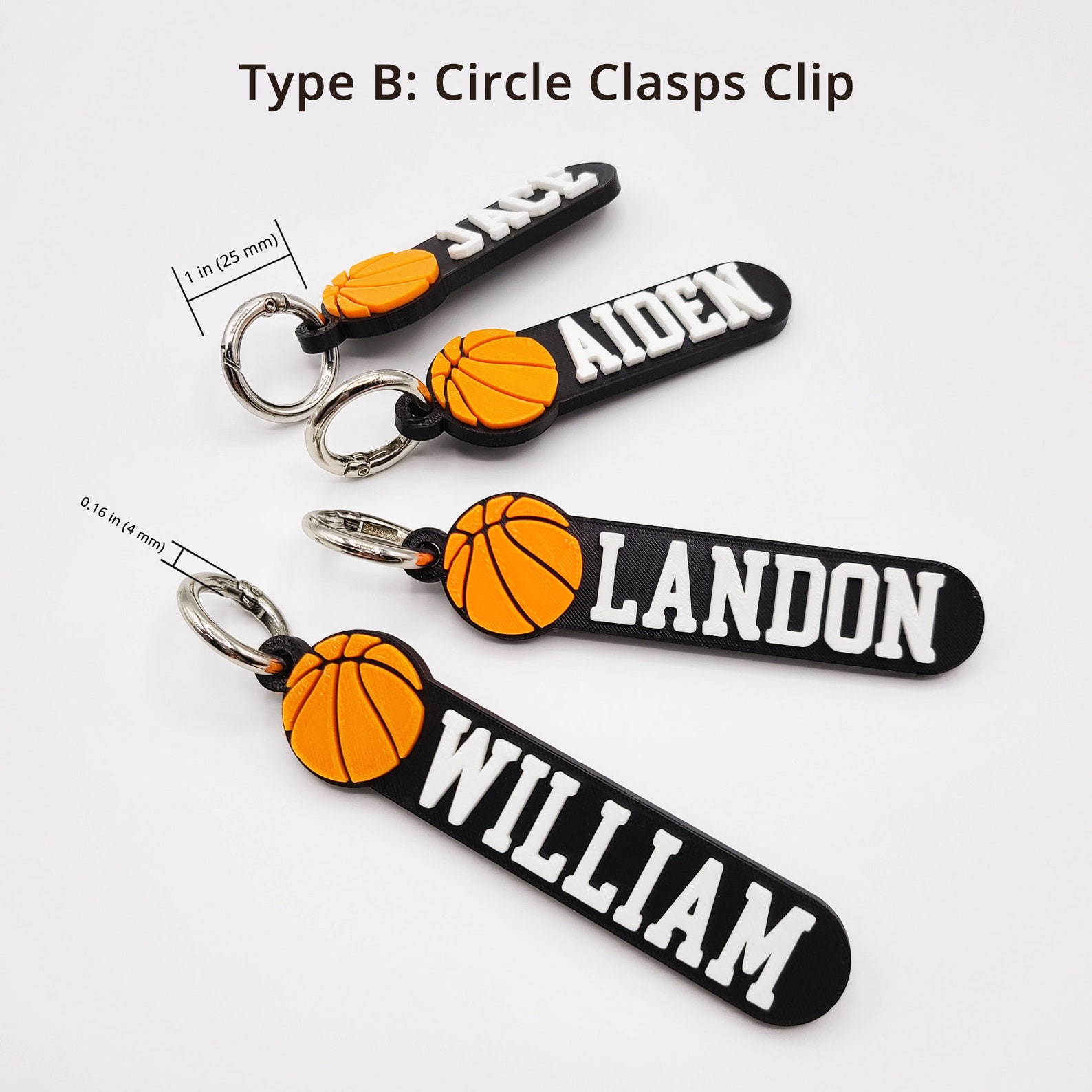 Basketball Personalized Keychain / Keyring / Bag Tag / Name - Etsy