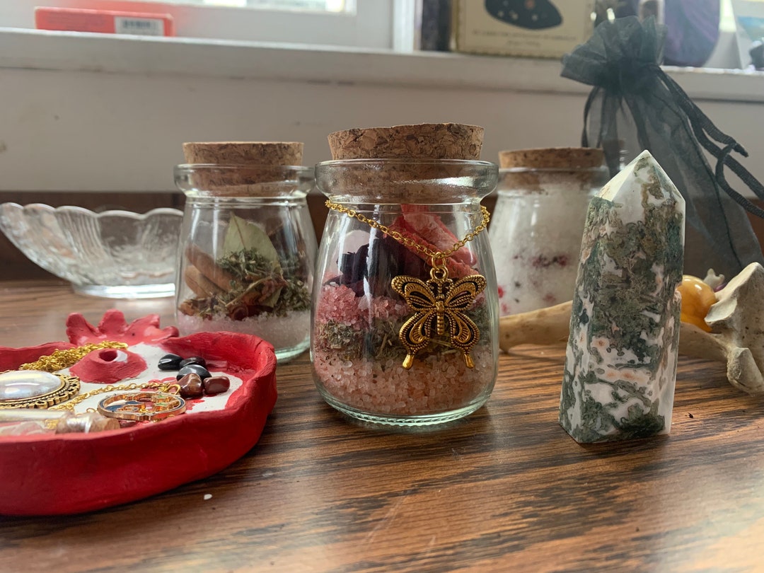 Wheel of Year Altar Jars Witches Sabbath Spell Jars Witchcraft - Etsy