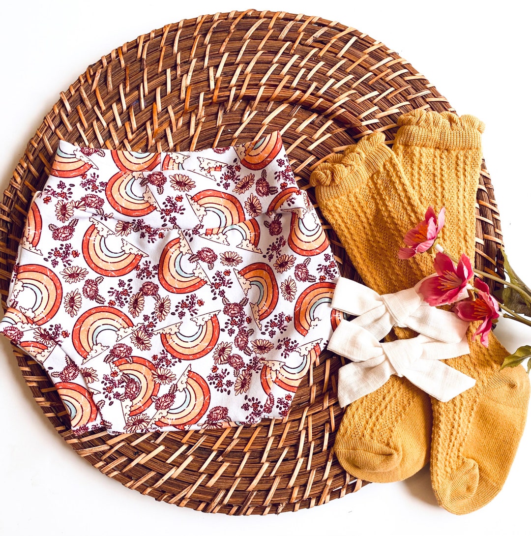 Boho Rainbow Baby Bummies/bloomers, Toddler Outfits - Etsy