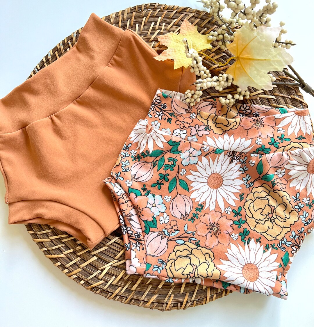 Fall Boho Baby Bloomers, Fall Floral Toddler Bummies, Solid Color ...