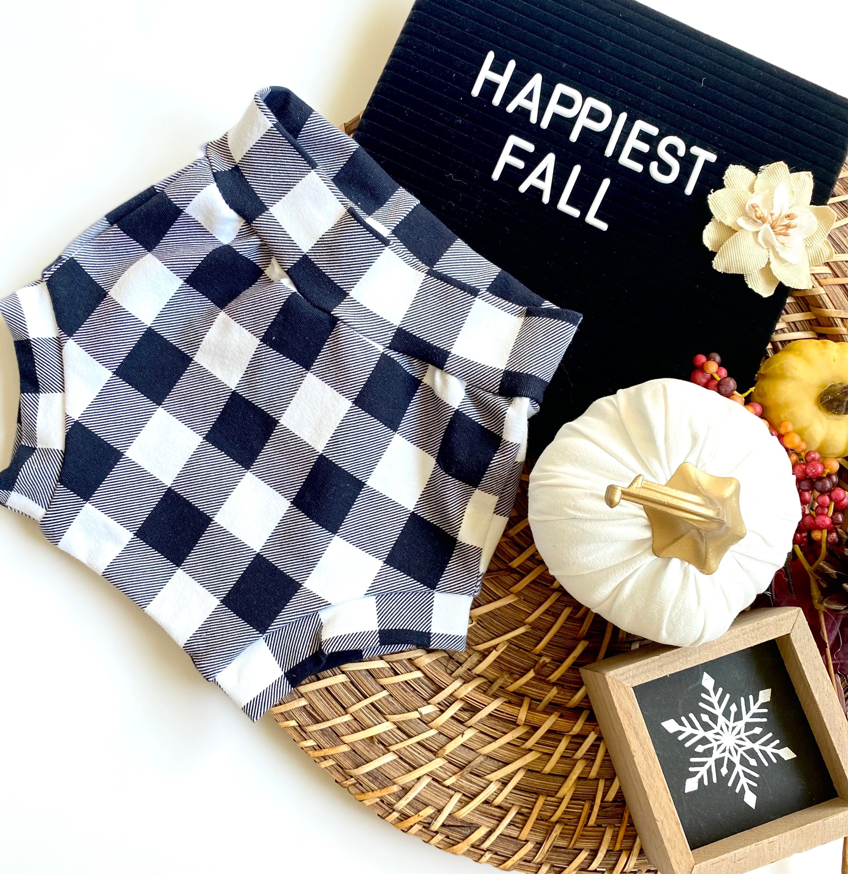 Fall Bummies, Buffalo Plaid, White Black Checker, Baby Winter Bummies ...