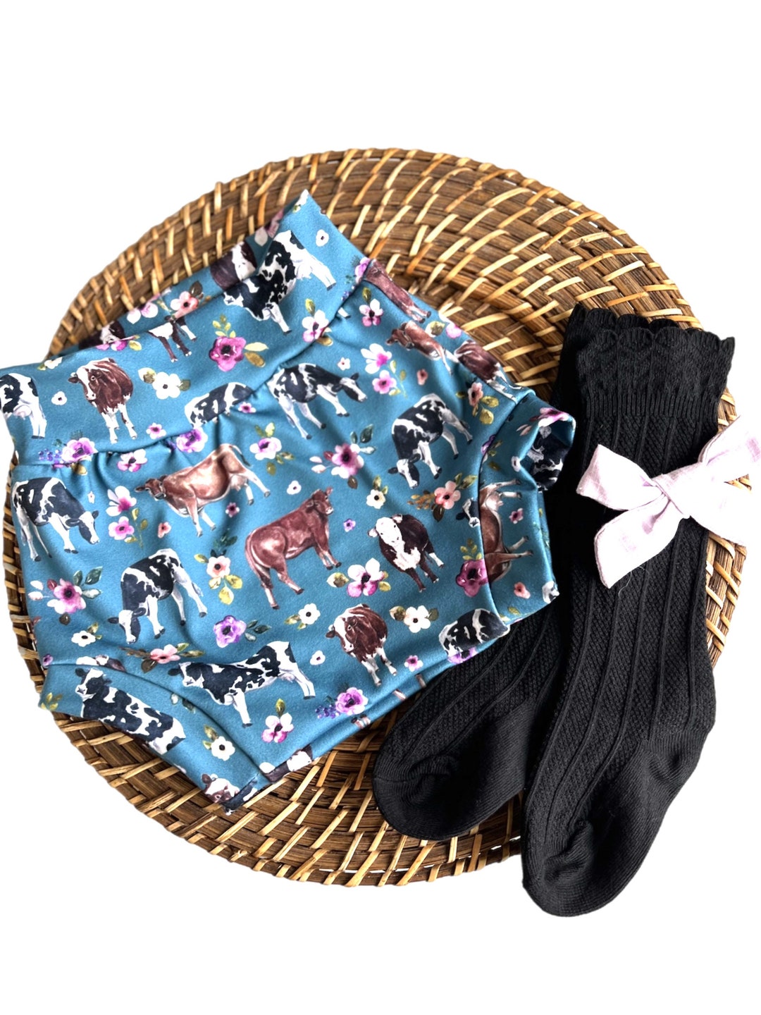 Cow Print Bummies, Farm Party Outfit, Baby Cow Bummies, Toddler Shorts ...