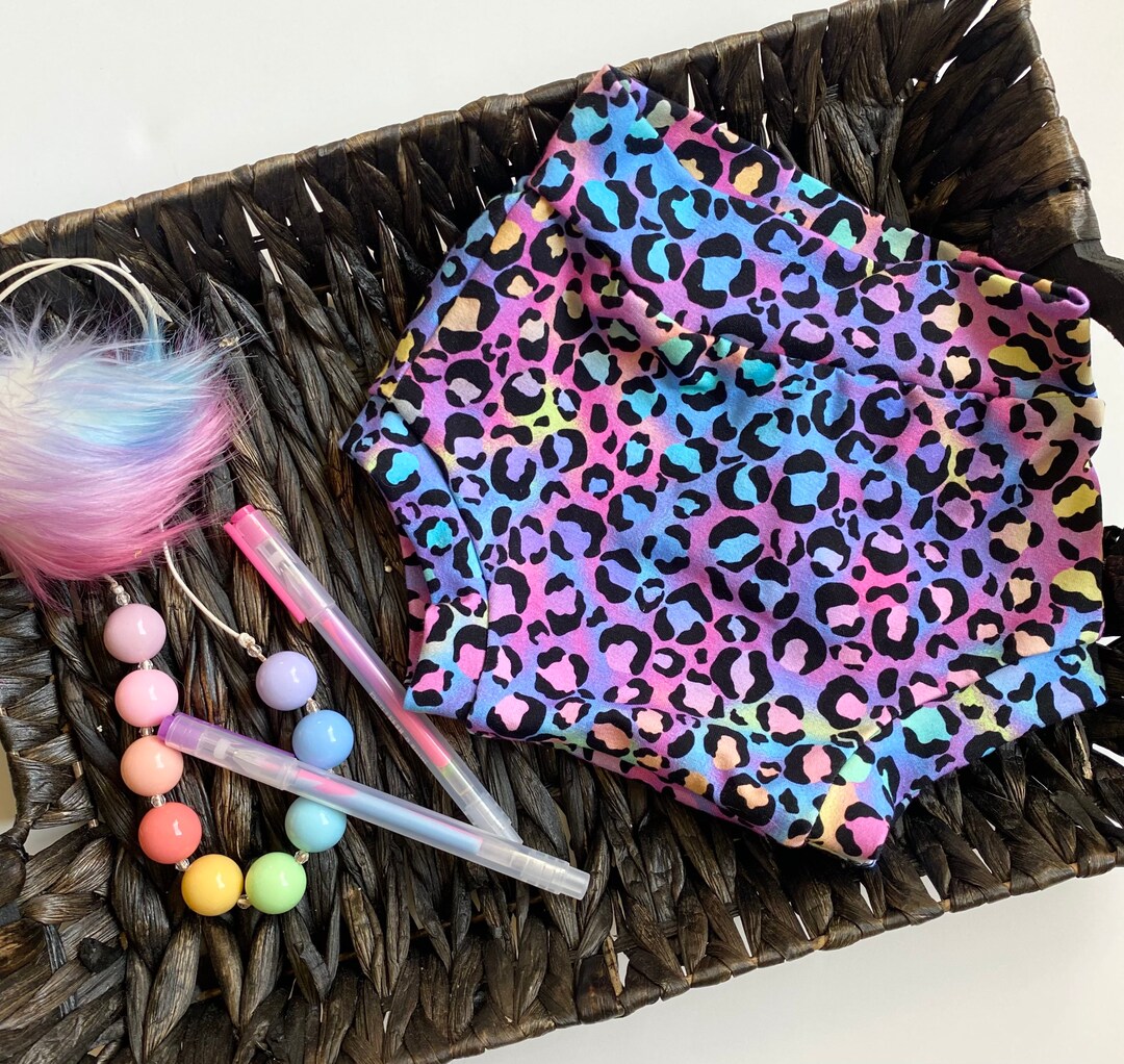 Leopard Rainbow Bummies, Animal Print Baby Bloomers, Toddler Shorties ...