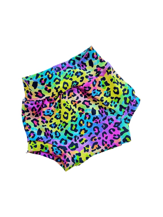 Neon Leopard Rainbow Bummies Animal Print Baby Bloomers - Etsy