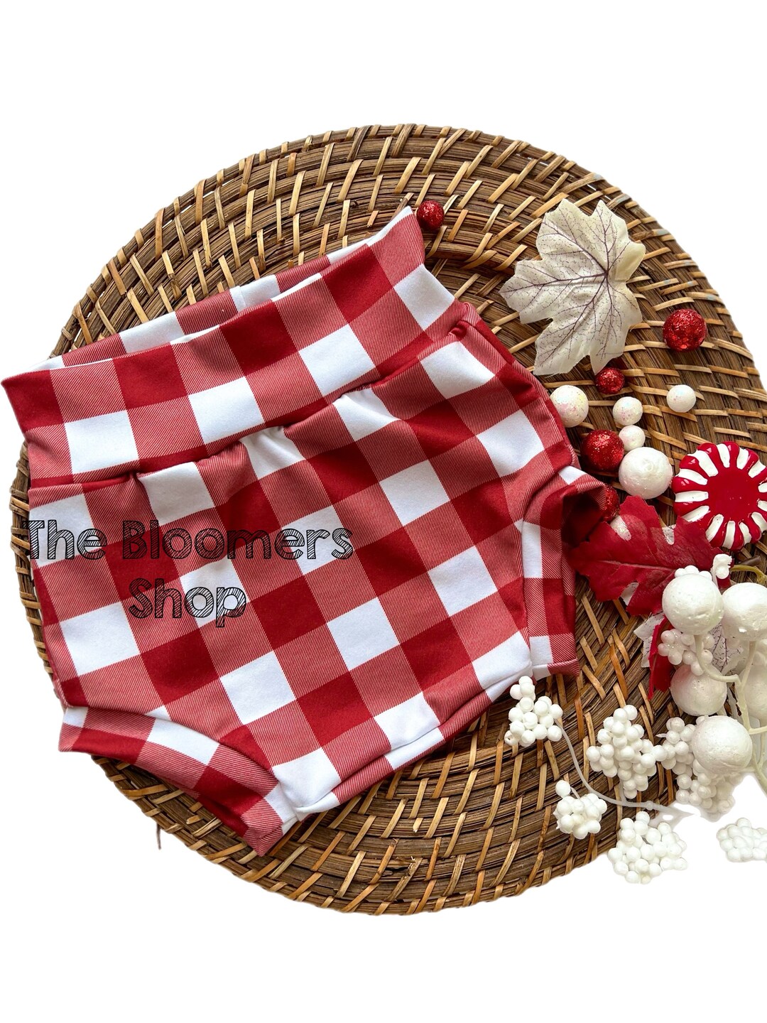 Red and White Gingham Bummies, Buffalo Plaid, Red and White Checker ...