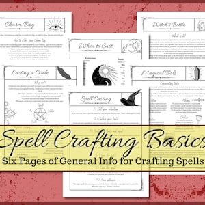 Spell Basics Cheat Sheet Kit. Printable Wicca Downloadable - Etsy