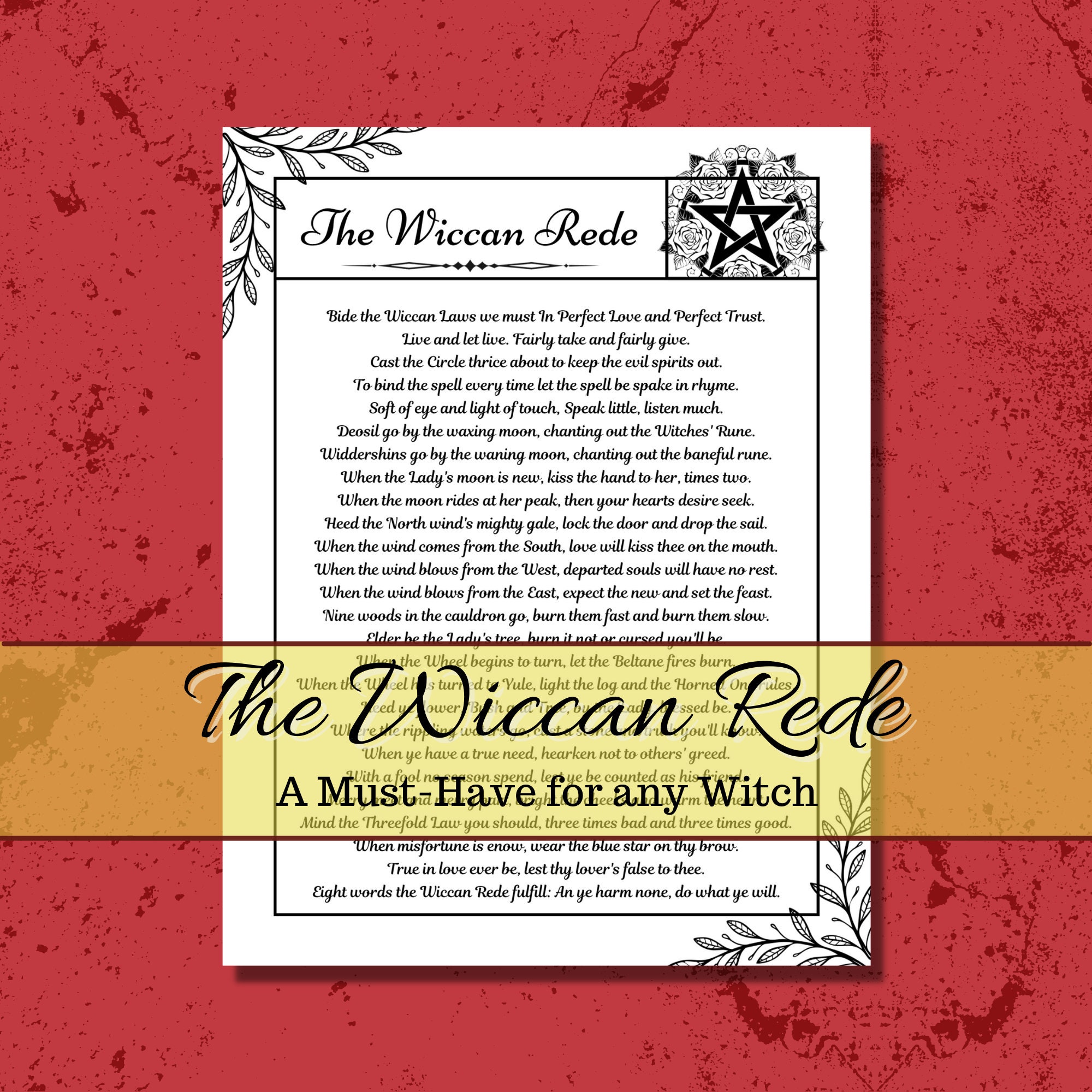 Wiccan Rede- Witches Rede- Digital Download - Etsy