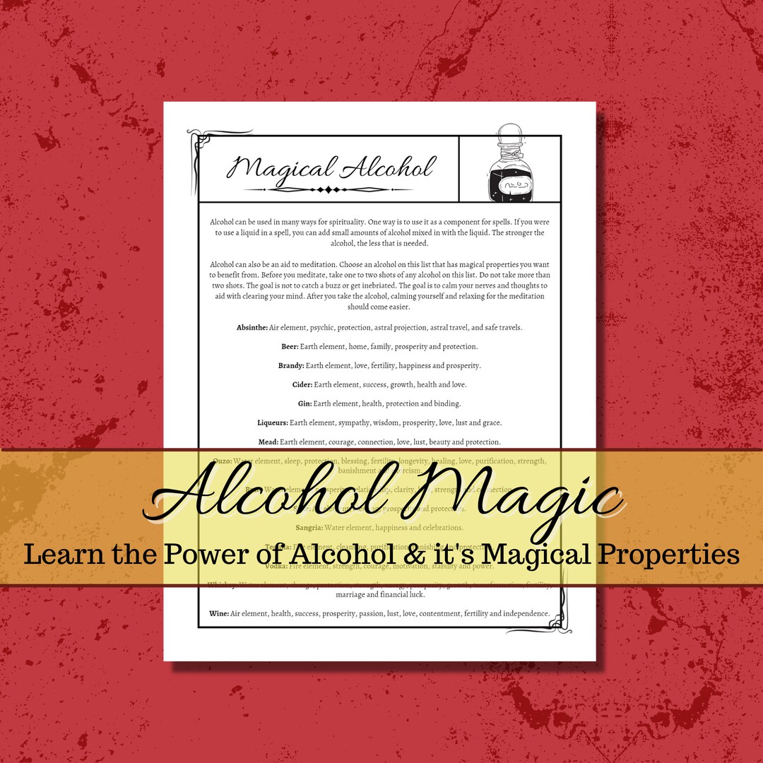 Alcohol Kitchen Witch Kit . Alcohol Witchcraft . Wiccan Cooking - Etsy