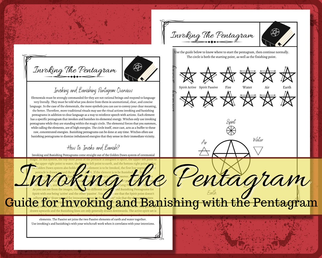 Invoking the Pentagram Grimoire Pages - Etsy