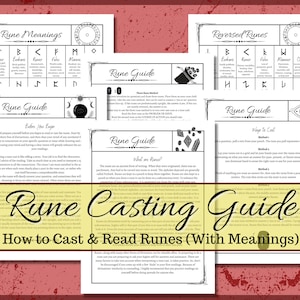 Runes Cheat Sheet Printable Guide for Elder Futhark Runes . | Etsy