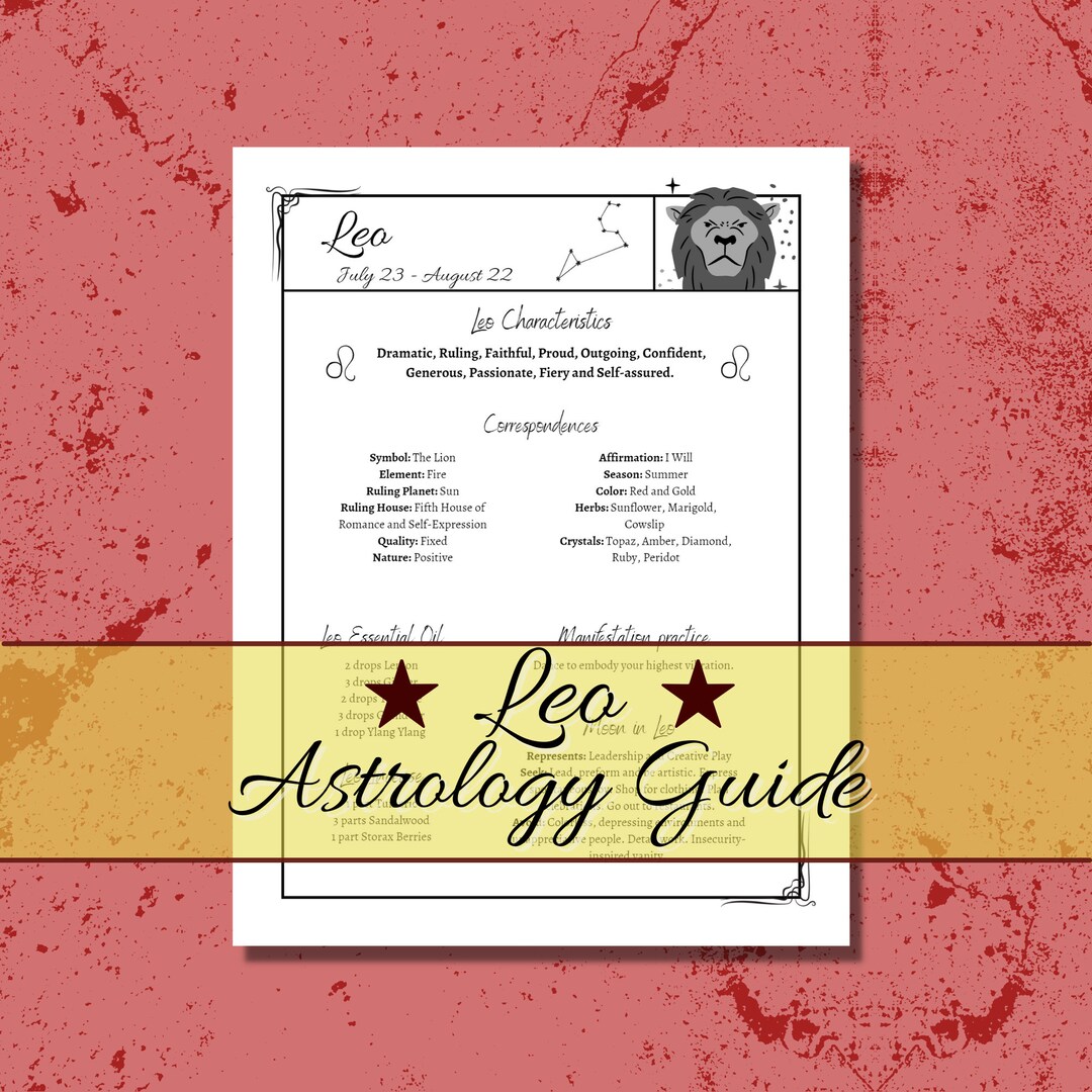 Leo Astrology Guide - Etsy