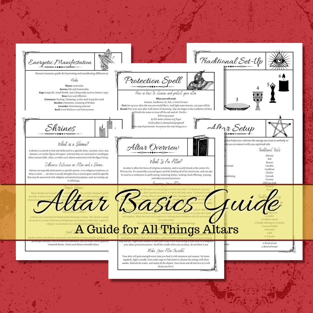 Altar Basics Grimoire Pages for Any Book of Shadows - Etsy