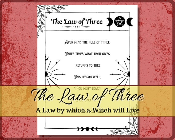 The Law of Three - Etsy