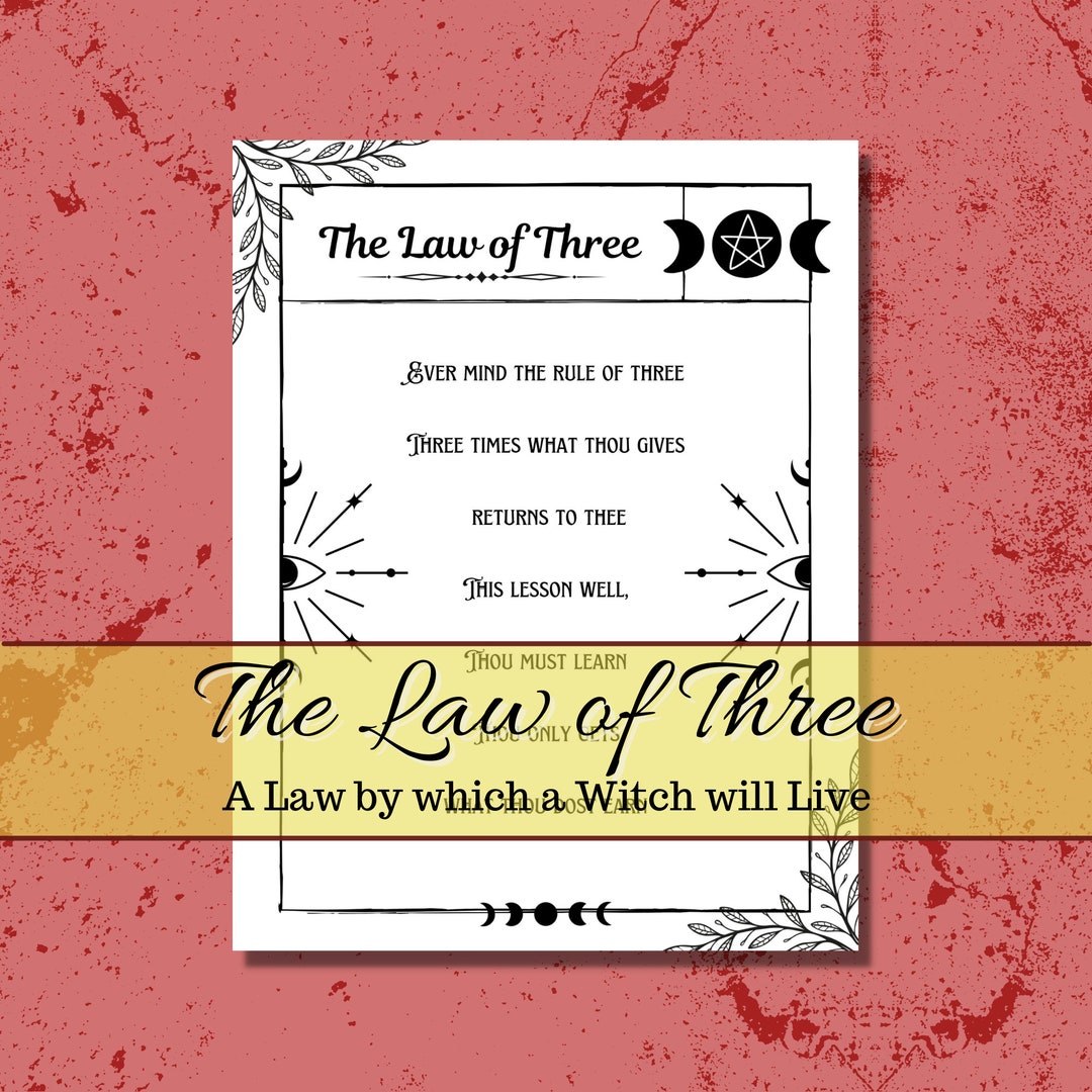 The Law of Three - Etsy