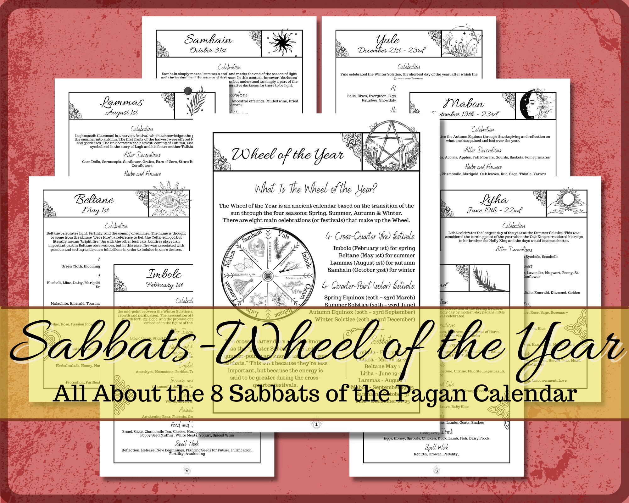 Sabbats the Wheel of the Year - Etsy