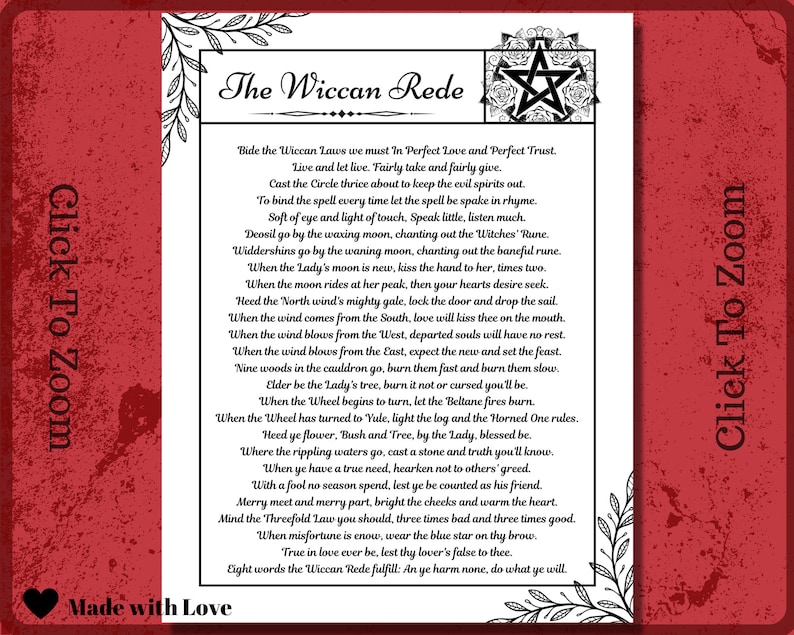 Wiccan Rede Witches Rede Digital Download - Etsy